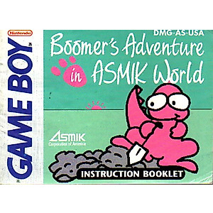 Boomer's Adventure in Asmik World GB Instruction Booklet (Nintendo Gameboy Manual ONLY - NO GAME) Pamphlet - NO GAME INCLUDED
