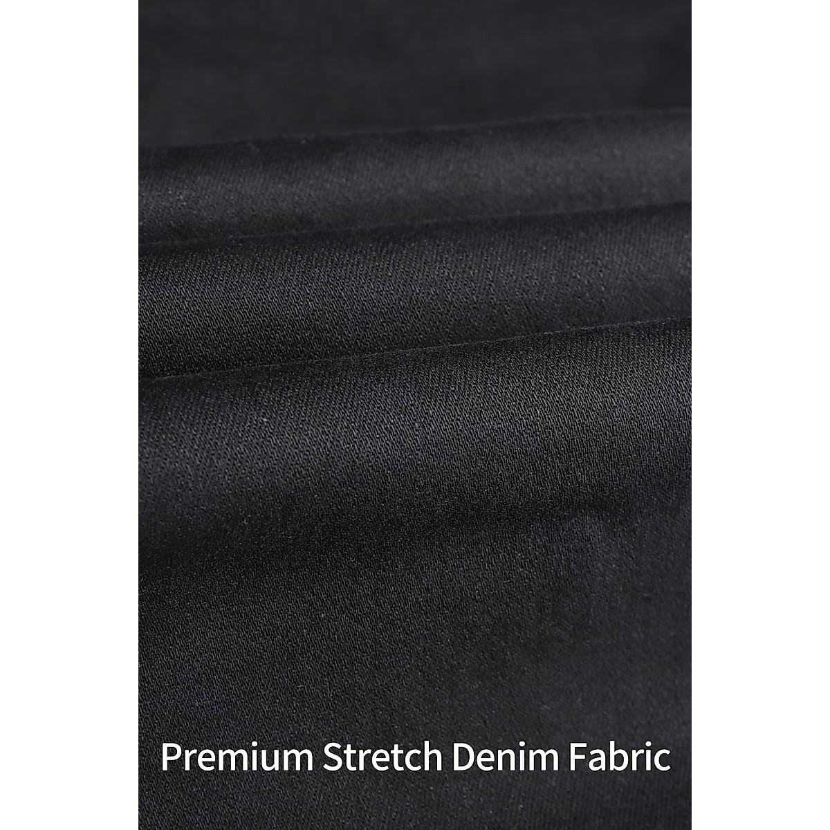 Mens Slim Fit Jeans Stretchy Black Denim Pants for Men Slim Leg 34x30
