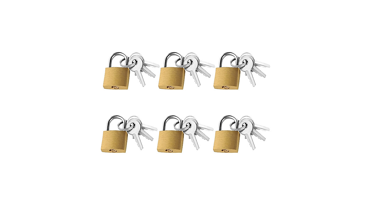 6 Pack Luggage Locks with Keys - Durable, Compact & Safe