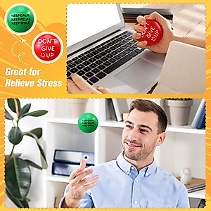 30 Pieces Motivational Stress Balls Colorful Foam Ball Quotes Stress Balls 1.97 Inch Inspirational Stress Relief Ball Hand Exercise Balls for Adults Girls Boys Party Favors Gifts, 6 Styles