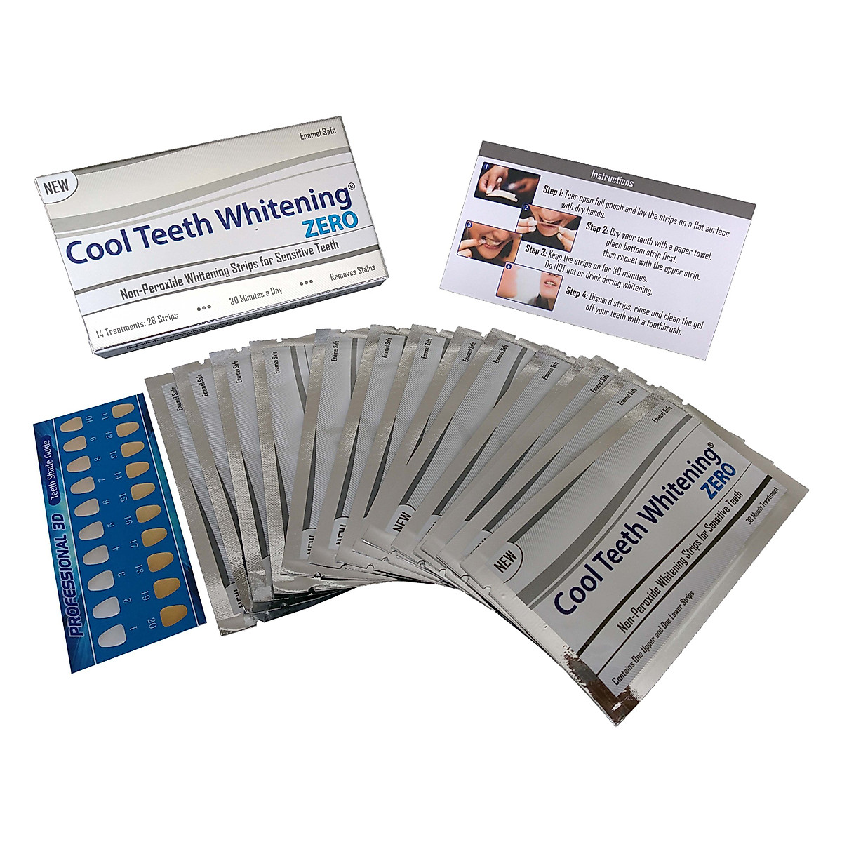 Teeth Whitening Strips Natural Teeth Strips for Sensitive Teeth White Strips for Teeth Whitening No Peroxide No Bleach