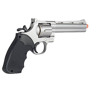 UKARMS Spring Airsoft Gun - 6 SHOT 357 MAGNUM REVOLVER w/Shells + 6mm BBS (Silver)