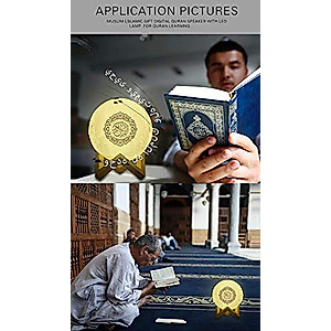 3D Moon Quran Speaker Light, Portable Quran Speaker APP Control Remote Small Moon Light Night Light with Bluetooth Eid Mubarak hajj Gifts…