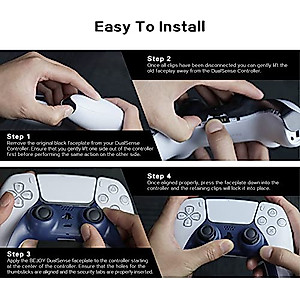 BEJOY PS5 Controller Faceplates Accessories with 6 Thumbs Grips, Replacement Decoration Controller Shell for Playstation 5 DualSense Controller (Camouflage Green)