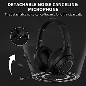 SoundMAGIC P60BT GM Performance Wireless Gaming Headset - Surround Sound 2.4GHz USB/Bluetooth Headphones 50 Hours Lasting Lower Latency Compatibility for PC Mobile PS4 PS5 Xbox Consoles