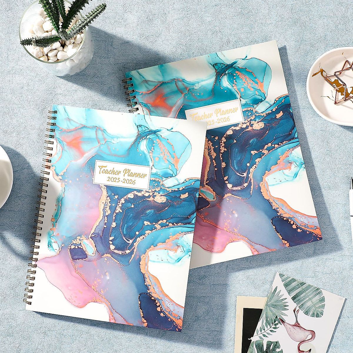 Planner 2023-2024 - Jul.2023 - Jun.2024, 2023-2024 Planner, Academic Planner 2023-2024, 2023-2024 Planner Weekly & Monthly with Tabs, 8" x 10", Flexible Cover, Twin-Wire Binding - Black Waterink