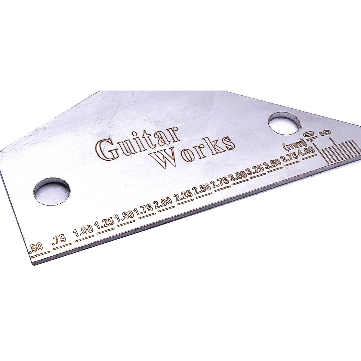 Jiayouy 4Pcs Luthier Tools Set Dual Scale Guitar Neck Notched Straight Edge String Action Gauge Ruler Fret Rocker Fret Leveling Beam for Guitar and Bass Setup Tool Stainless Steel