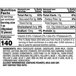 M&M'S Peanut Ghoul's Mix Bulk Chocolate Halloween Candy Resealable Jar (62 oz.) | Delicious Roasted Peanut Center Coated in Real Milk Chocolate | INCLUDES SameDay Shippers Branded Bag Clig and Treat Bag