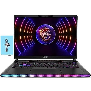 MSI Raider 16.0" WUXGA 144Hz Gaming Laptop (Intel i9-13950HX, 64GB DDR5, 4TB PCIe SSD, GeForce RTX 4060 8GB w/Dynamic Boost, RGB KYB, WiFi 6E, BT 5.3, Thunderbolt 4, Win10P) w/Hub