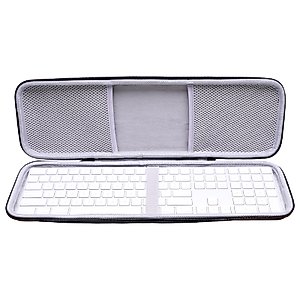 LTGEM Case Compatible with Apple Magic Keyboard with Touch ID Numeric Keypad MQ052LL/A MMMR3LL/A, Mouse and Trackpad(Inside: 16.9"x4.8"x0.6"), Case Only