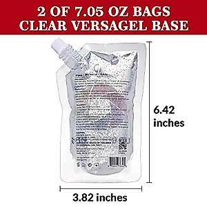 Clear Lip Gloss Base for DIY Lip Gloss Making Kit - 14.1oz Versagel with Olive Oil & Vitamin E for Smooth, Hydrated, Moisturized Lips - Fragrance-Free, Safe for Sensitive Skin Small Business Supplies