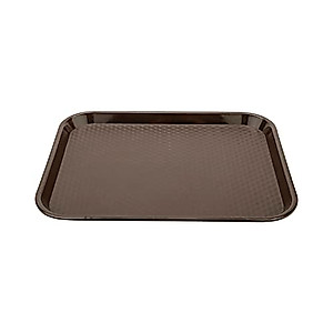 G.E.T. FT-14-BR BPA-Free Cafeteria / Fast Food Tray, 14" x 10.75", Brown (Set of 12)