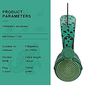 Geekria Headphones for Kids, Volume Limited Adjustable 85DB Kids Headphones Boys, Over On-Ear Headphones with Microphone for Kids for School Birthday Xmas Gift (Green)