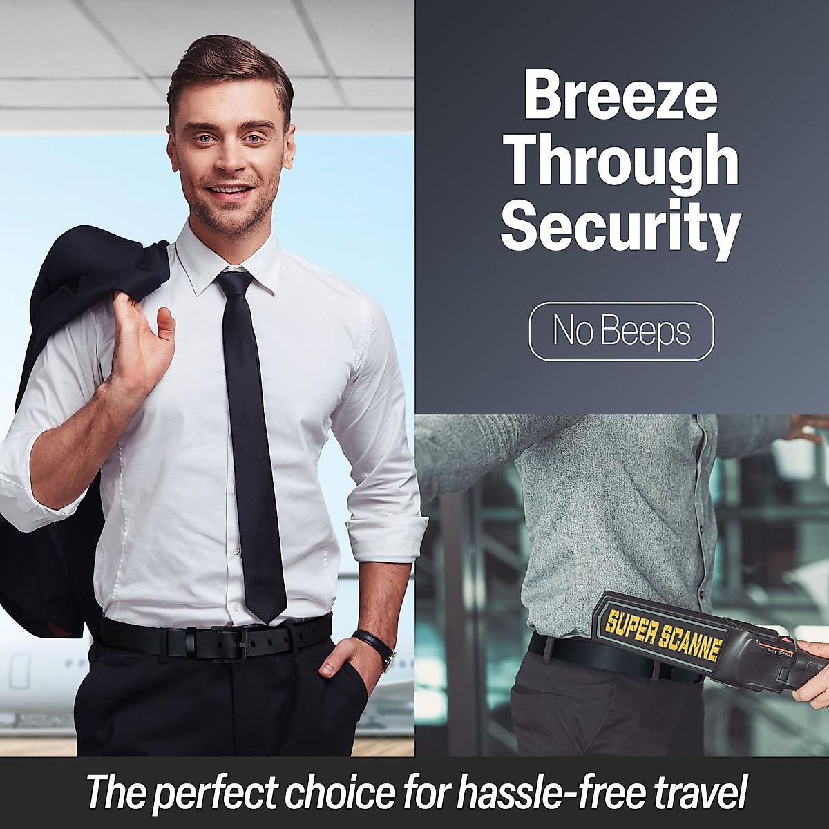 ITAY Metal Free Belt - Hypoallergenic Full Grain Leather TSA Belt Strap,Sturdy Men's Adjustable Belt,Nickel Free Belt for Men