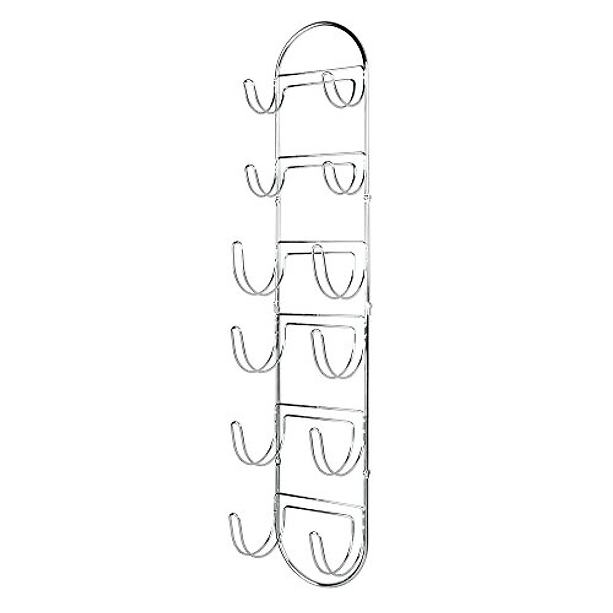 InterDesign Classico Wall Mount Towel Rack with Towel Hooks for Bathroom Storage – Chrome