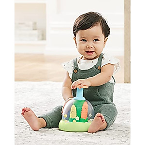 Skip Hop Press & Spin Baby Toy, Farmstand What's Poppin Corn Spinner