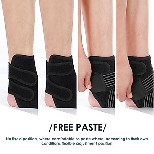Achiou Ankle Compression Brace for Men & Wmen,Adjustable Ankle Support Brace (Pair),For Arch Support, Sprained Ankle, Achilles Tendonitis, Heel Spurs, Outdoor Sports, Joint Pain