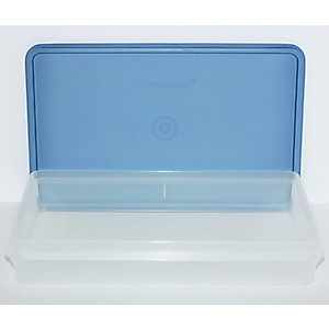 Tupperware Cold Cut Keeper (True Blue Seal) - Rectangular, Flip Top, Slender, Medium, Modern, Professional, Food Storage Container