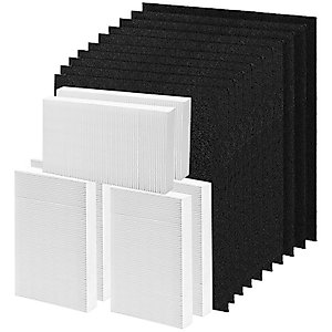 GuanQiao 6 Pack HEPA Filters R, 10 Pre-Cut Pre Filters A Replacement Filter R Compatible with Honeywell 300, HPA300 Series, HRF-R3 & HRF-R2 & HRF-R1
