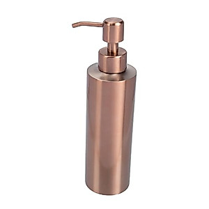 BETOOKY 304 Press Pump Bottles Gold Soap Dispenser Empty Liquid Bottle Foaming Soap Pump Lotion Dispenser Pump Travel Shampoo Bottle Emulsion Dispenser Filling Rose Gold Stainless Steel