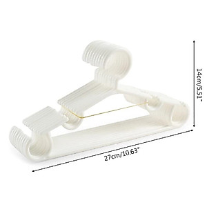 YASEZ 10Pcs Portable Children Clothes Hanger Toddler Baby Coat Plastic Hanger Hook (Color : E, Size : 27x14 cm)