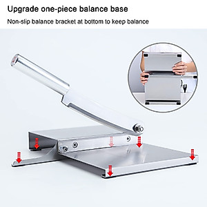 Medozic Manual Meat Slicer, Stainless Steel Household Cutter Machine, Meat Slicer For Beef Jerky Chicken Bacon And Corn