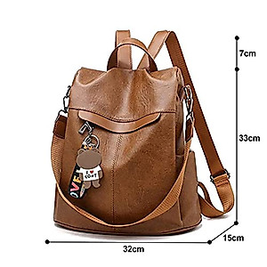 NAITOKE Women Backpack Purse PU Leather Anti-theft Lightweight Ladies Travel Backpack,B0298 yellow