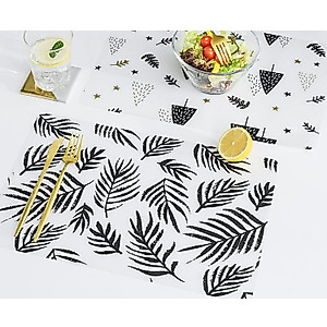 Jacriah Shelf Liner for Kitchen Cabinets Non-Adhesive Leaf Drawer Liner Non-Slip Refrigerator Liner Waterproof Fridge Pad Cupboard Mat Easy Placemats, Ideal for Wire Pantry Bathroom, 17.7"× 47.2"