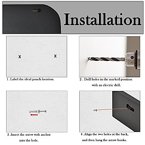 EMAISON Solid Wood Coffee Mug Holder Wall Mounted, Rustic Cup Rack with 12 Hooks Large Space for Big Cups for Kitchen, Home, Coffee Bar Station，Black