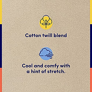 French Toast Girls' Little Pull On Skinny Fit Stretch Pants with Elastic Waist and Pockets, School Uniform for Kids, Khaki, 7