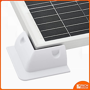 RICH SOLAR Solar Panel Roof Drill-Free Corner Bracket Mount for RV, Boats, Caravans, Marine, Motorhomes, & Set of 6(Corner Bracket), White