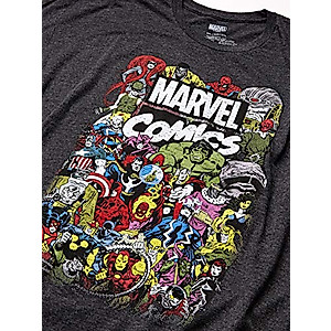 Marvel mens Marvel Men's Avengers Comics Crew T-shirt T Shirt, Charcoal Heather, Large US