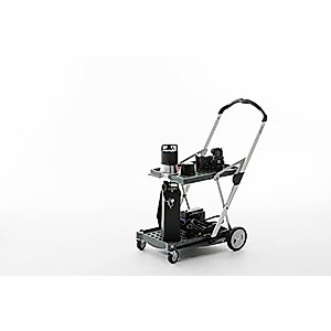 CLAX® The Original | Made in Germany | Multi use Functional Collapsible Carts | Mobile Folding Trolley | Shopping cart with Storage Crate | Platform Truck (Grey)