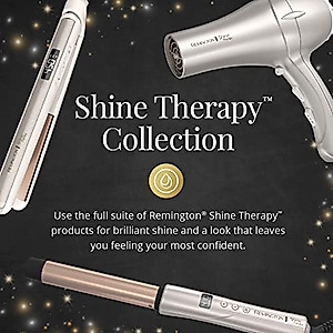 REMINGTON SHINE THERAPY Argan Oil & Keratin Infused Straightening Brush / Heated Styling Brush / Paddle Brush