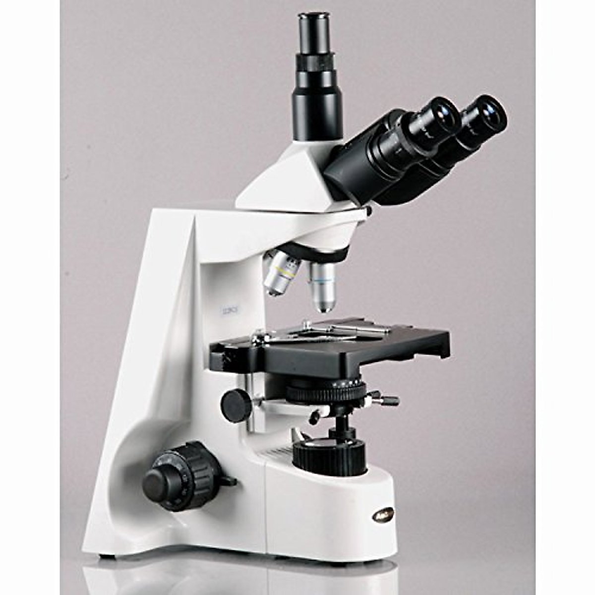 AmScope T690C-8M Digital Trinocular Compound Microscope, 40X-2500X Magnification, WH10x and WH25x Super-Widefield Eyepieces, Infinity Objectives, Brightfield, Kohler Condenser, Double-Layer Mechanical Stage, Includes 8MP Camera with Reduction Lens and Sof