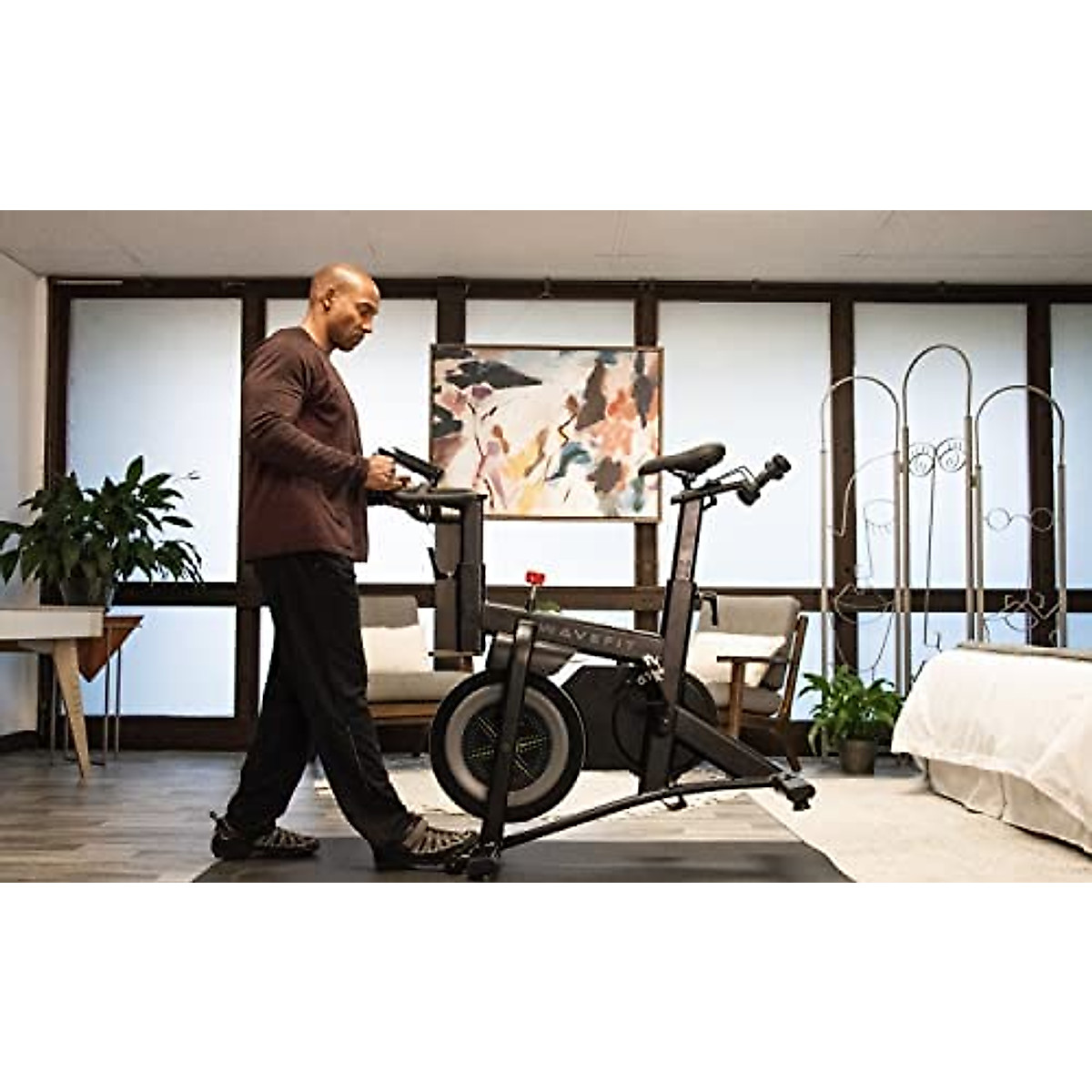 WaveFit B300 Surge Series Indoor Cycle Home Stationary Exercise Bike with 30-Lb Flywheel, Bluetooth Connectivity and Built-in Fitness Metrics Tracking, 275 lb Weight Capacity