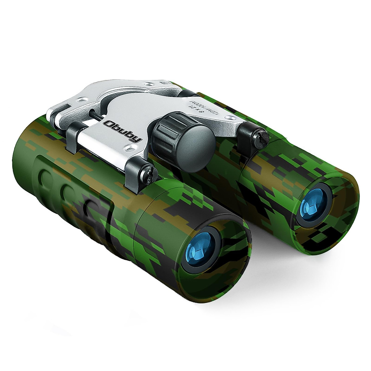 OBUBY Real Binoculars for Kids Gifts for 3-12 Years Boys Girls 8x21 High-Resolution Optics Mini Compact Binocular Toys Shockproof Folding Small Telescope for Bird Watching,Travel, Camping, Camo
