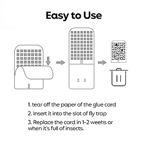 Sticky Card Refill Replacement Glue Cards for Flying Insect Trap Indoor-12pack