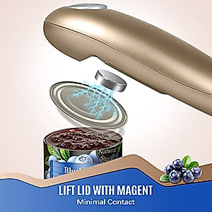Automatic Electric Can Opener, Open Cans in One Click, Smooth Edge Handheld Hands Free Food-Safe Battery Operated Can Openers, Kitchen Gadget Gift for Chefs, Arthritis and Seniors