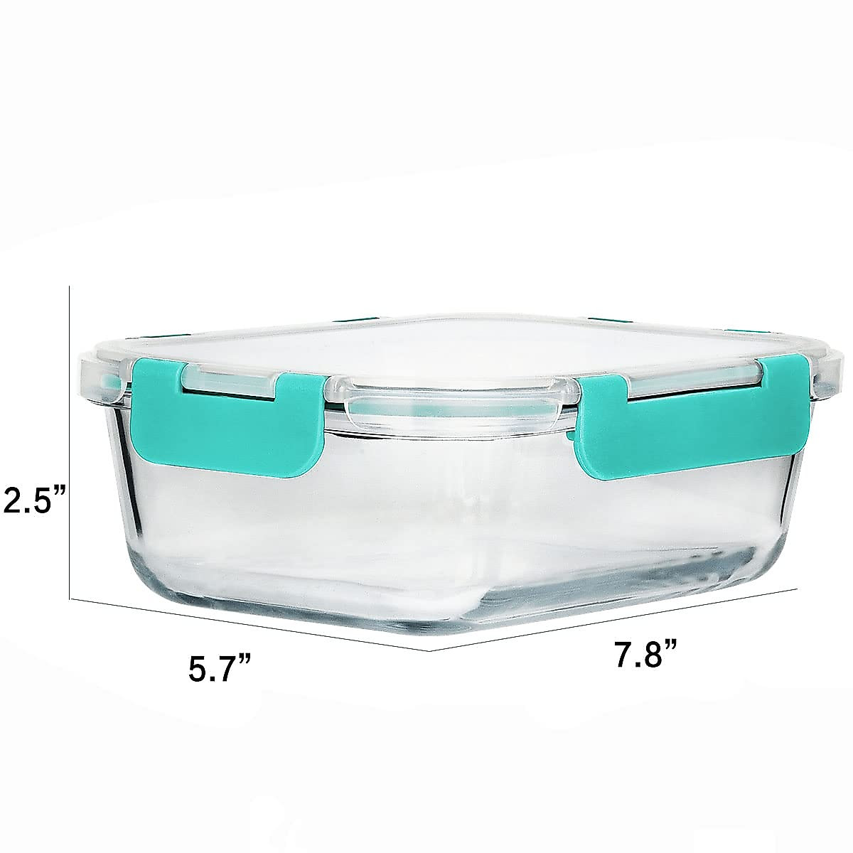 [8-Pack,30 oz]Glass Meal Prep Containers,MCIRCO Glass Food Storage Containers,Airtight Glass lunch Containers with Lids, Microwave, Oven, Freezer and Dishwasher, Green