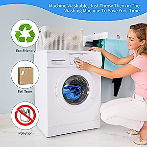 Chumia 50 Pack Reusable Grocery Bags Foldable Portable Shopping Bags Polyester Washable Grocery Bag with Handles (Sky Blue)