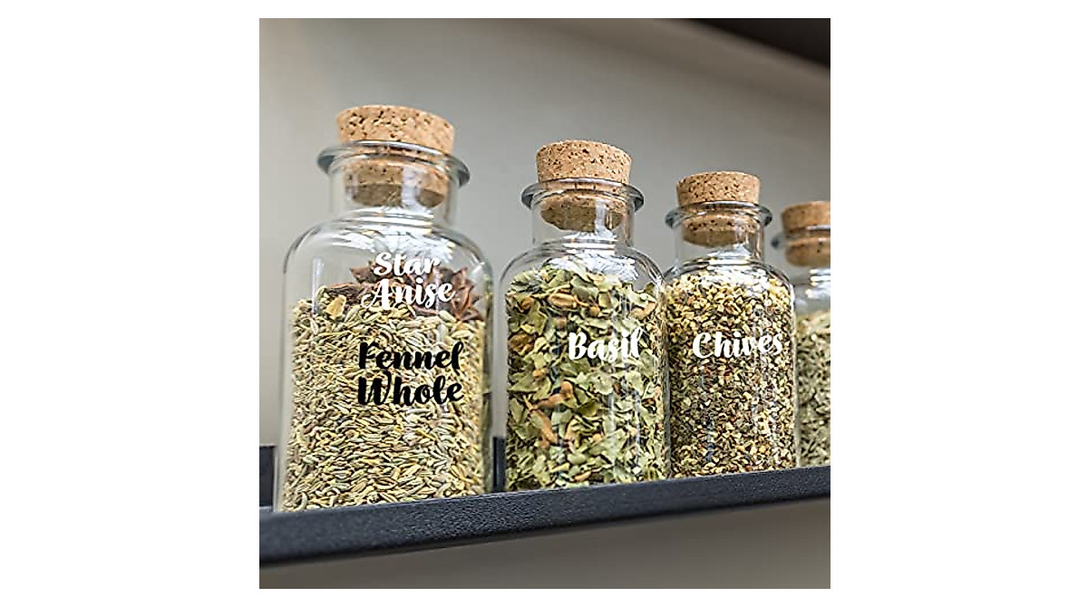 670 Labels: 498 Spice Names + 96 Blank Labels | Most Bold Cursive ...