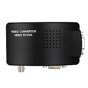 Portable BNC to VGA Video Converter Composite S-Video Input to PC VGA Out Adapter Digital Switch Box for PC MACTV Camera DVD DVR