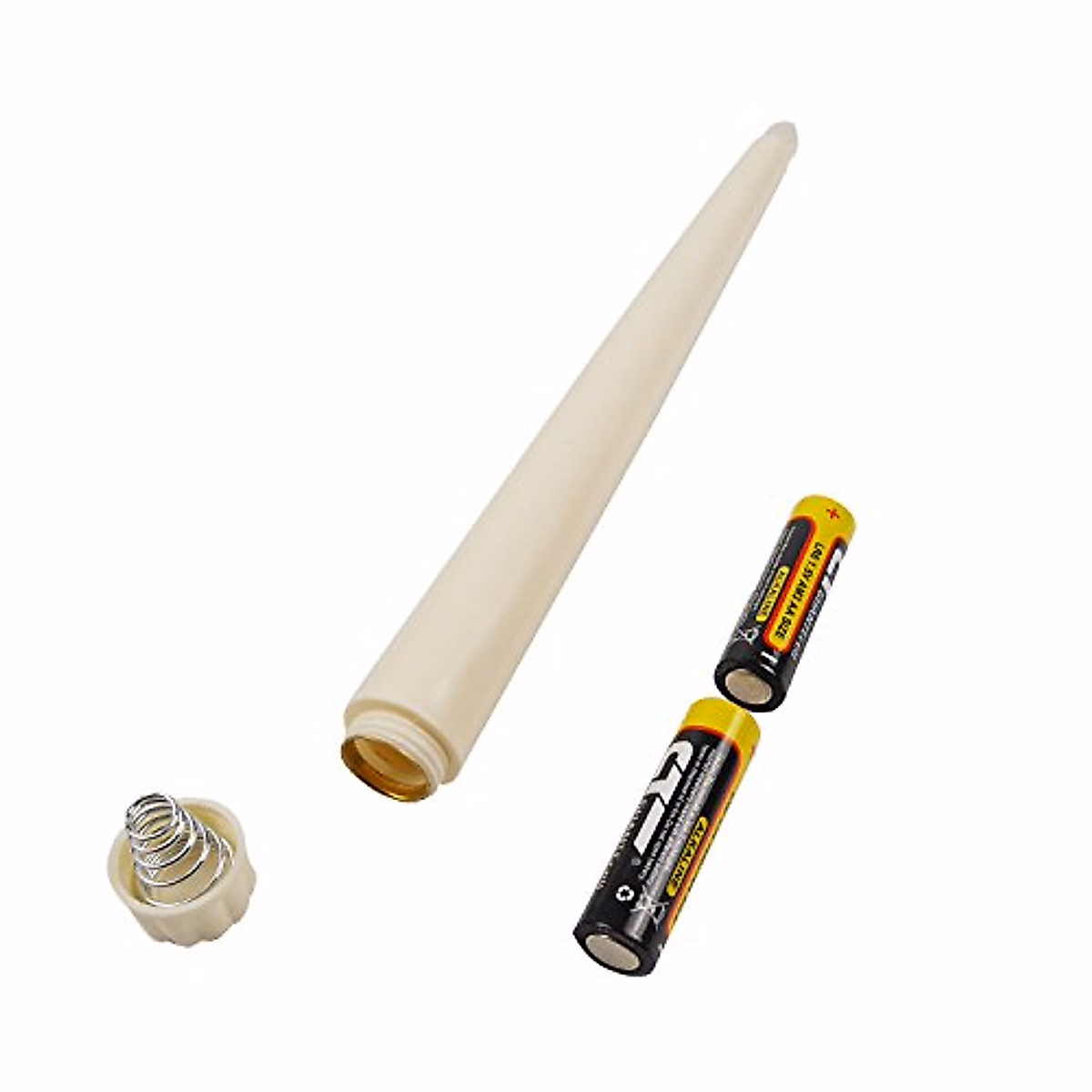 Rhytsing Ivory 10.8" Flameless Taper Candles with Timer, Battery Operated Dinner Long Candles with Remote, Smooth Wax Finish, Warm White LED, 8 Batteries Included - Set of 4