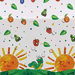 APOWBLS Hungry Caterpillar Party Tablecloth Decorations - Disposable Caterpillar Birthday Table Cover Party Supplies, Hungry Caterpillar Theme Birthday Baby Shower Table Cloth - 4 Pack (54in x 108in)
