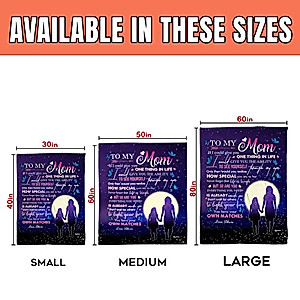 Toyshea Personalized Mom Blanket to My Mom Custom Mother's Day Throws Soft Bed Fleece Sherpa Blankets for Moms Mama Mommy Christmas Birthday Presents Idea from Daughter