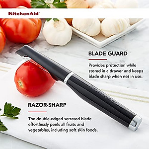 KitchenAid Classic Multifunction Can Opener/Bottle Opener, 8.34-Inch, Black &amp; KE112OHOBA Classic Euro Peeler, One Size Black 2