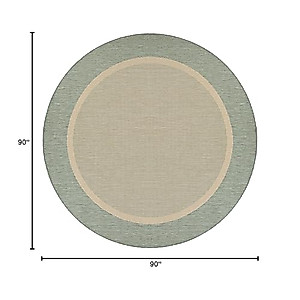 Couristan Styria Texture Area Rug, 7'6" Round, Natural-Green