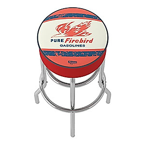 Trademark Gameroom Bar Stool - Pure Oil Vintage Stool with Foam Padded Seat - Swivel Chair for Game Room, Garage, or Home Bar