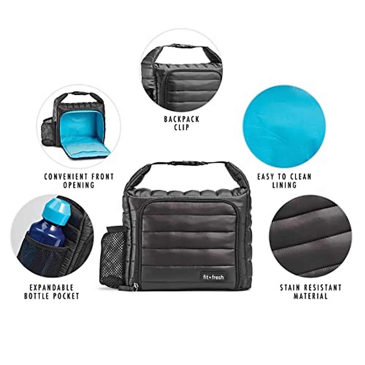 Fit+Fresh Willow Insulated Lunch Box for Kids, Lunch Box Kids Love for School - Lunch Bag Kids, Lunch Box Kids, Lunch Box for Girls, Lunch Box for Boys, Kids Lunch Bag, Lunchboxes Kids, Kids Lunchbox